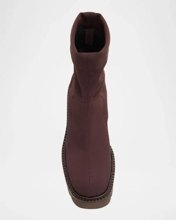 PEDRO GARCIA Zilia Stretch Nylon Ankle Booties - Brown