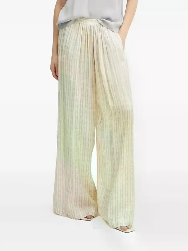 FORTE_FORTE Pleated Geometric-print Trousers