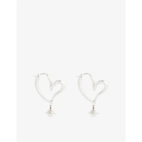 VIVIENNE WESTWOOD Emily Heart Earrings - Aw25-platinum