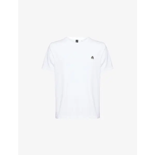 Moose Knuckles Crescent Logo-plaque Cotton-jersey T-shirt Xxl - White