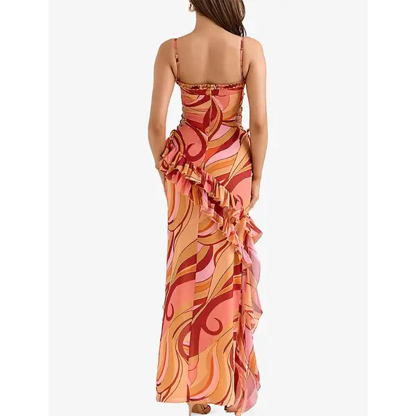house cb orange dress Clothing : Maxi Dresses : 'Aiza' Flame Orange Maxi Dress