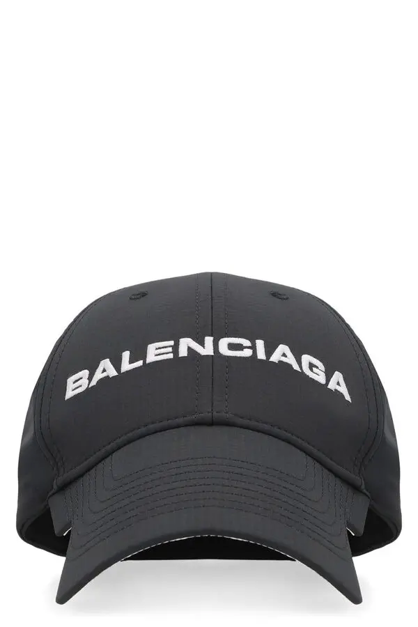 Balenciaga Logo Baseball Cap - Black