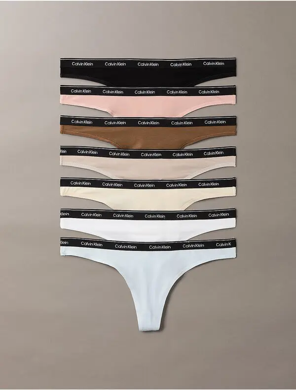 Calvin Klein Modern Logo 7-pack Thong - Plein Air Multi