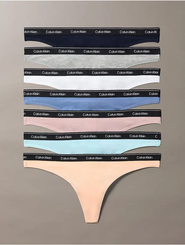 Calvin Klein Icon Logo 7-pack Thong - Shoreline Multi
