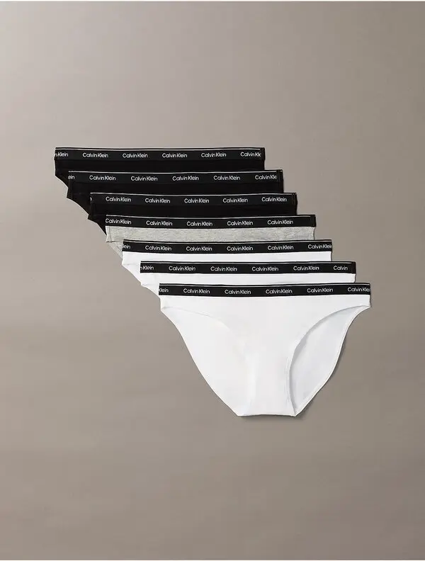 Calvin Klein Modern Logo 7-pack Bikini - Black / White / Grey