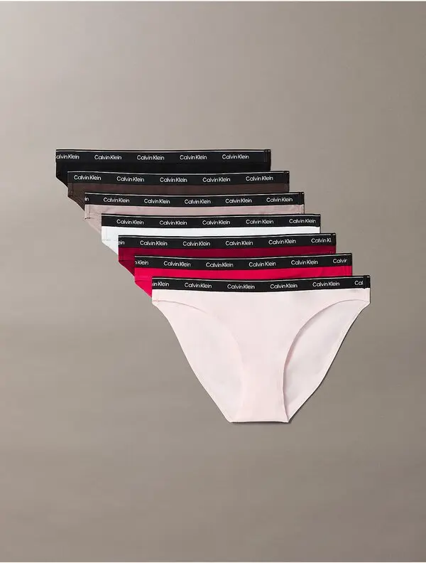 Calvin Klein Modern Logo 7-pack Bikini - Rose Multi