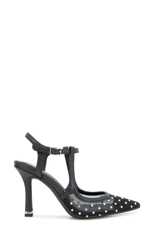 KENNETH COLE Romi Slingback Pump - Black Stud Mesh