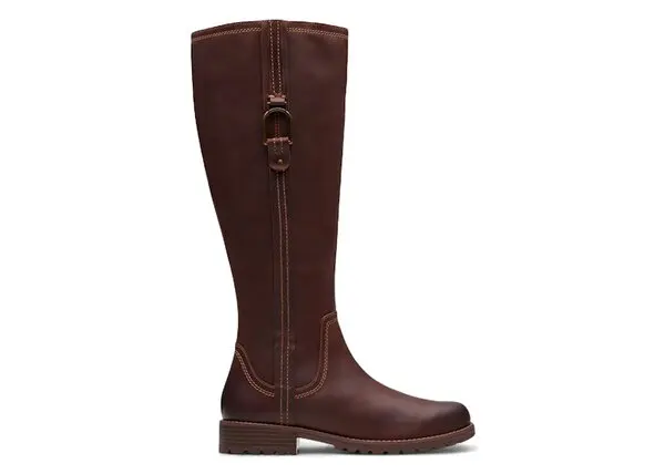 Clarks Aspra Hi Leather Boots - British Tan