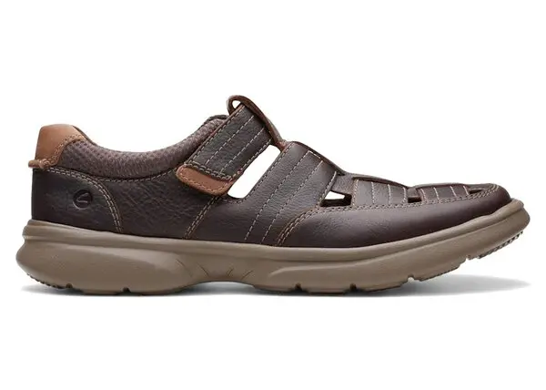 Clarks Bradley Cove Tumbled Leather Casual Shoe - Brown