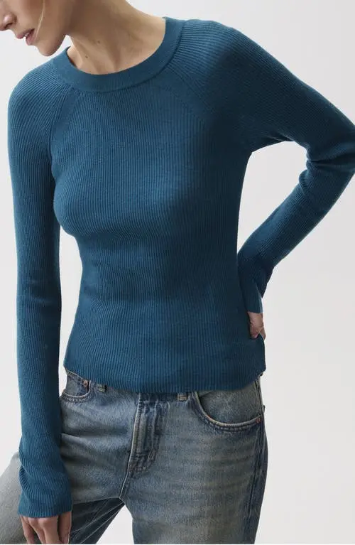 PISTOLA Juno Rib Merino Wool-blend Top - Deep Teal