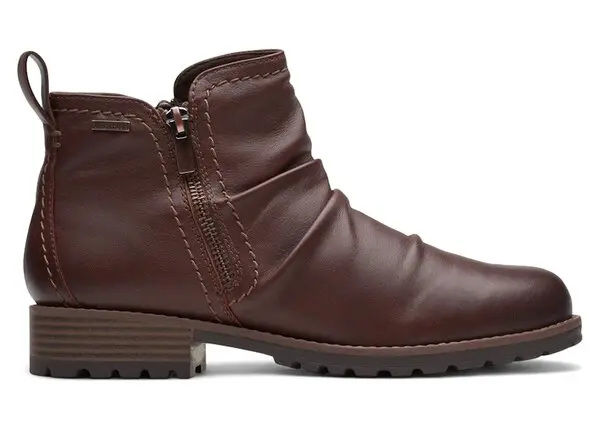 Clarks Aspra Walk Waterproof Leather Boots - British Tan