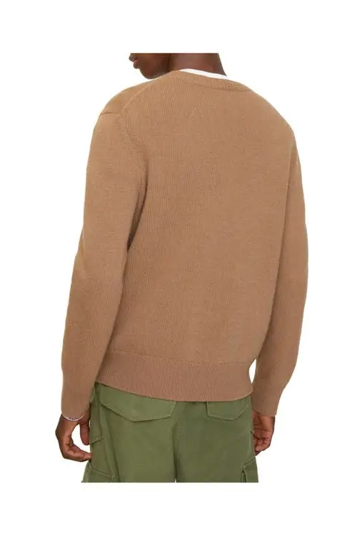 Burberry Equestrian Knight Wool Cashmere Sweater - Camel
