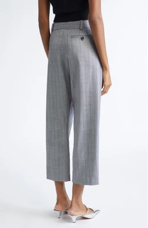 Stella McCartney Pinstriped Pleated Crop Trousers