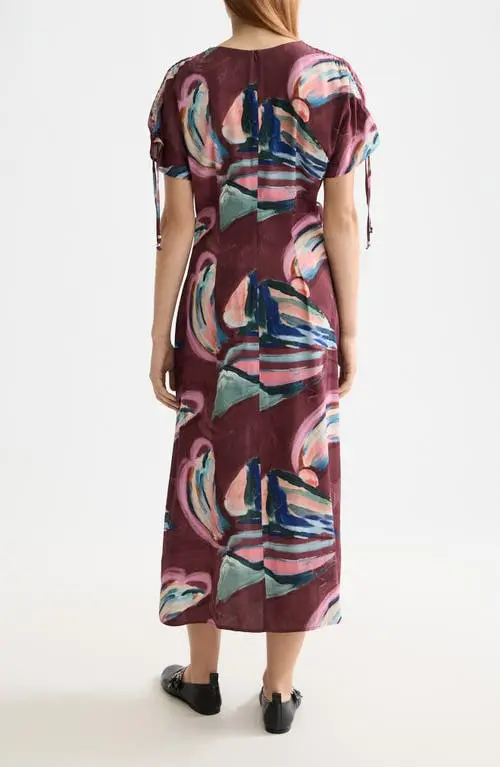 Scotch & Soda Short Sleeve Drawstring Maxi Dress