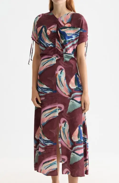 Scotch & Soda Short Sleeve Drawstring Maxi Dress