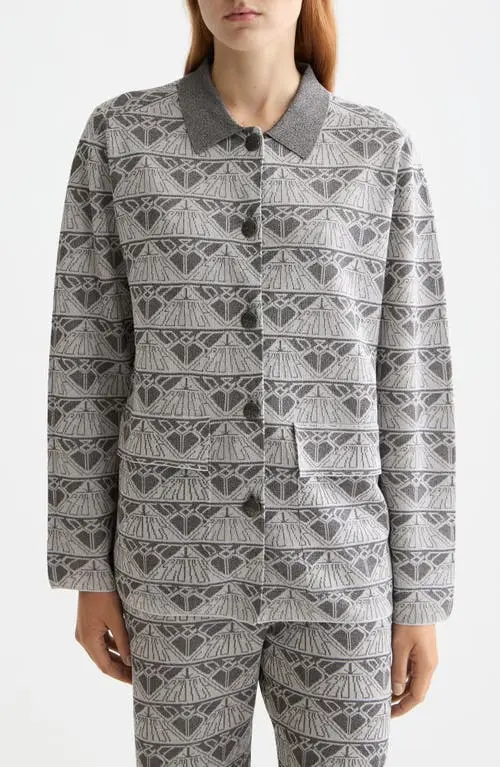 Scotch & Soda Logo Jacquard Sweater Jacket