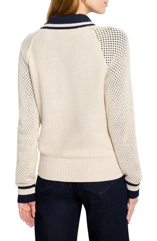 NIC+ZOE Open Stitch Zip-up Cardigan