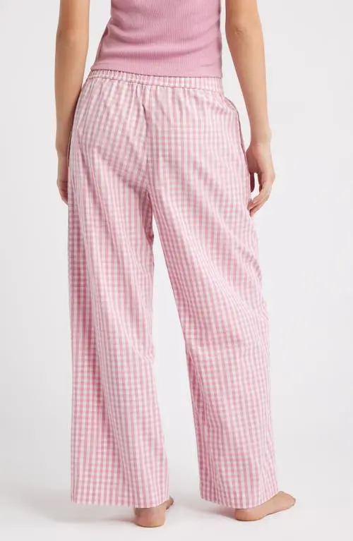 OPEN EDIT Cotton Boxer Sleepwear Pants - Pink Luella Gingham