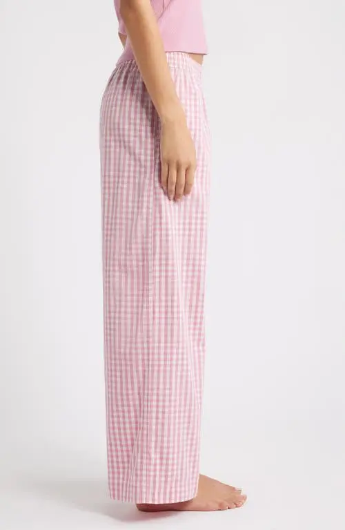 OPEN EDIT Cotton Boxer Sleepwear Pants - Pink Luella Gingham