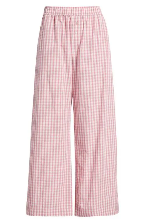 OPEN EDIT Cotton Boxer Sleepwear Pants - Pink Luella Gingham
