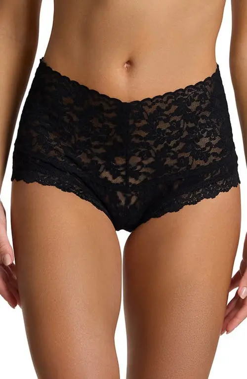 Hanky Panky Retro Lace Boyshorts - Black