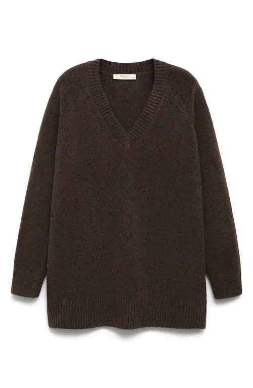 Mango Relaxed V-neck Long Sleeve Sweater