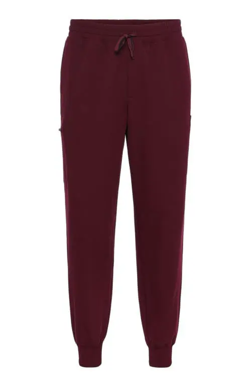 JAANUU Osmo 8-pocket Classic Scrub Jogger - Burgundy