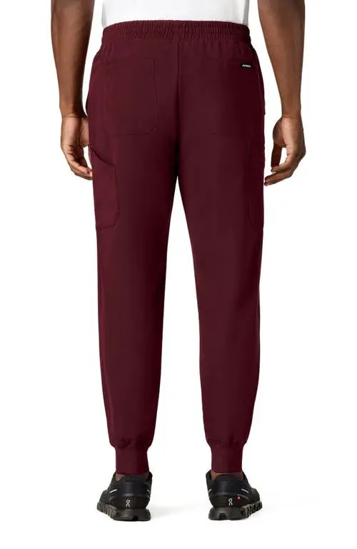 JAANUU Osmo 8-pocket Classic Scrub Jogger - Burgundy