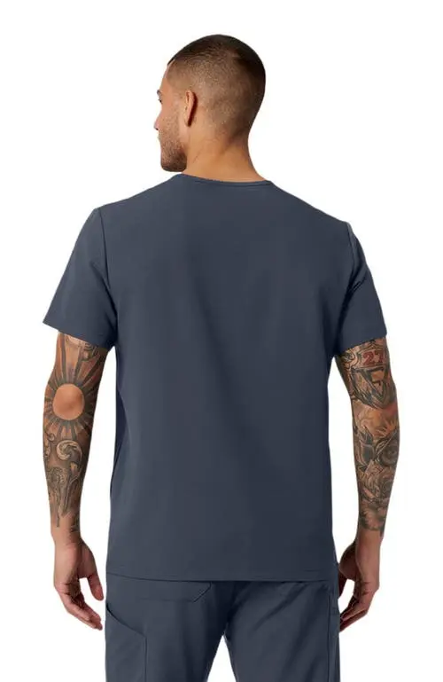 JAANUU Platt 3-pocket Classic V-neck Scrub Top - Carbon Gray