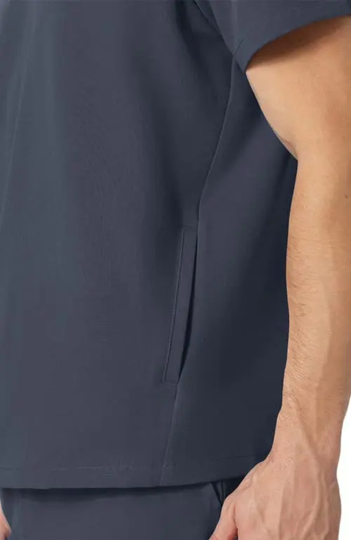 JAANUU Platt 3-pocket Classic V-neck Scrub Top - Carbon Gray