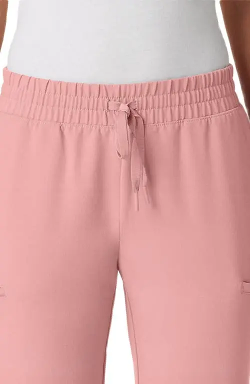 JAANUU Jace 7-pocket Skinny Scrub Jogger - Mauve