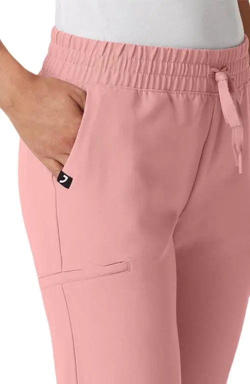 JAANUU Jace 7-pocket Skinny Scrub Jogger - Mauve