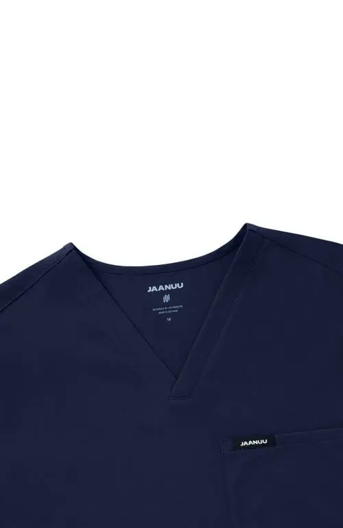 JAANUU Holmes Classic V-neck Scrub Top - Midnight Navy