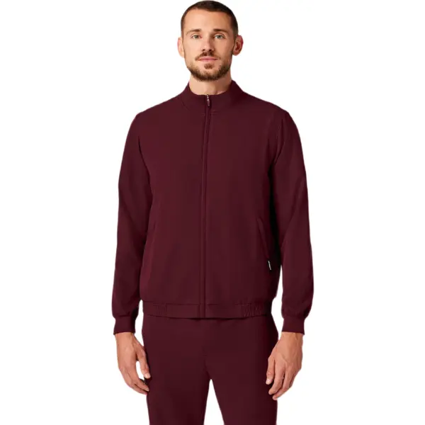 JAANUU Wolfe Classic Scrub Jacket - Burgundy