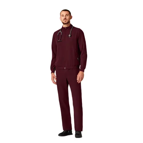JAANUU Wolfe Classic Scrub Jacket - Burgundy