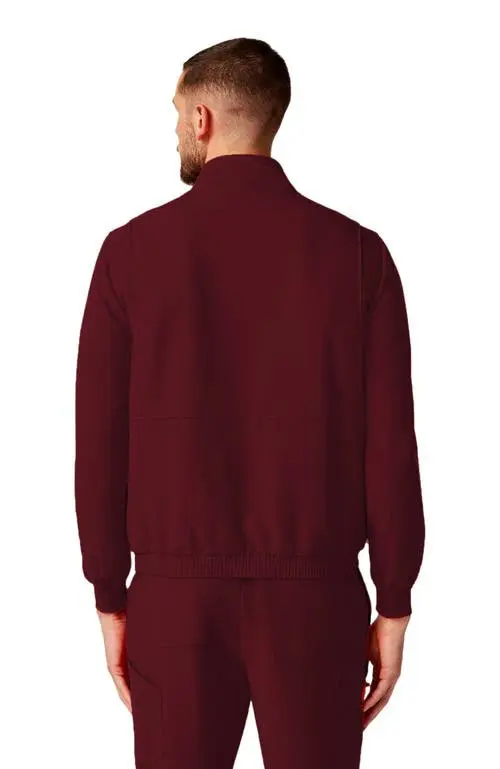 JAANUU Wolfe Classic Scrub Jacket - Burgundy