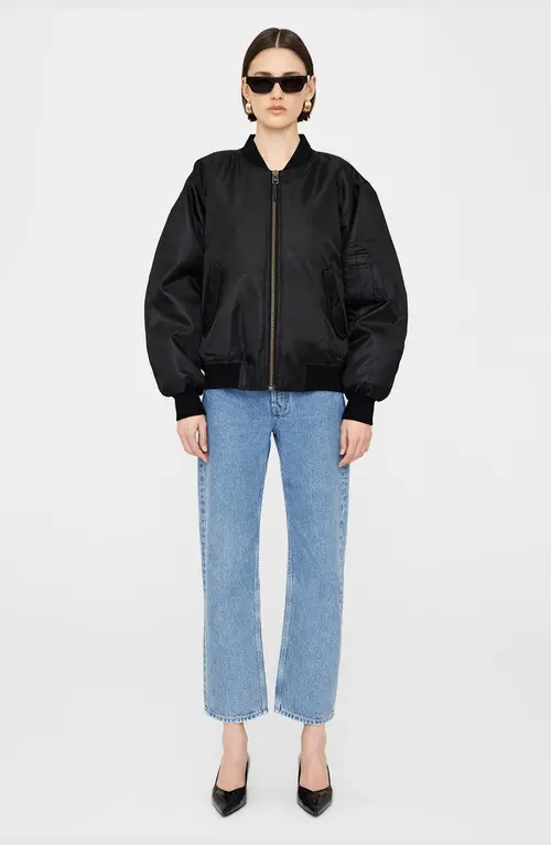 ANINE BING Leon Bomber Jacket - Black