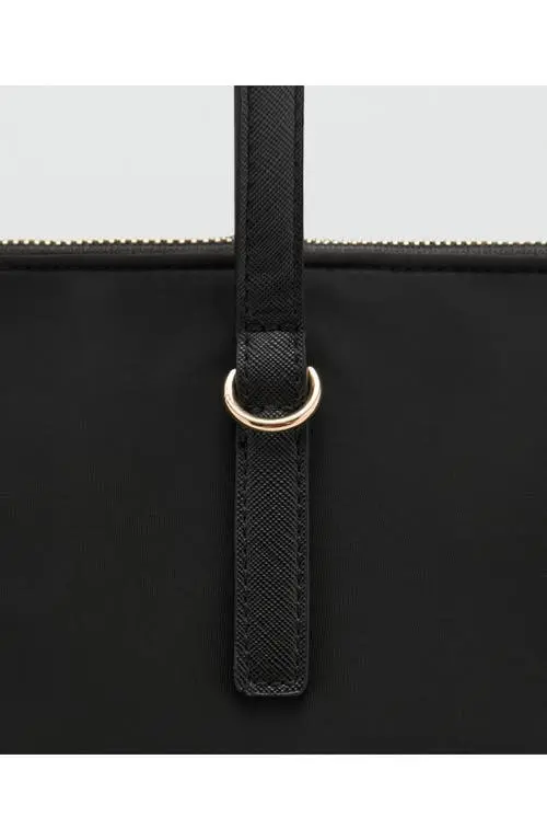Mango Nylon Shopper Bag - Black