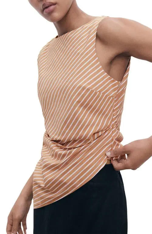 Mango Asymmetric Stripe Sleeveless Top