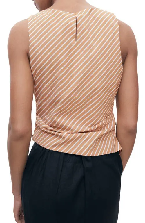 Mango Asymmetric Stripe Sleeveless Top