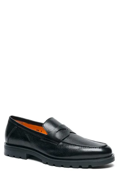 Santoni Penny Loafer - Black