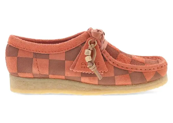 Clarks Wallabee Check Suede - Orange