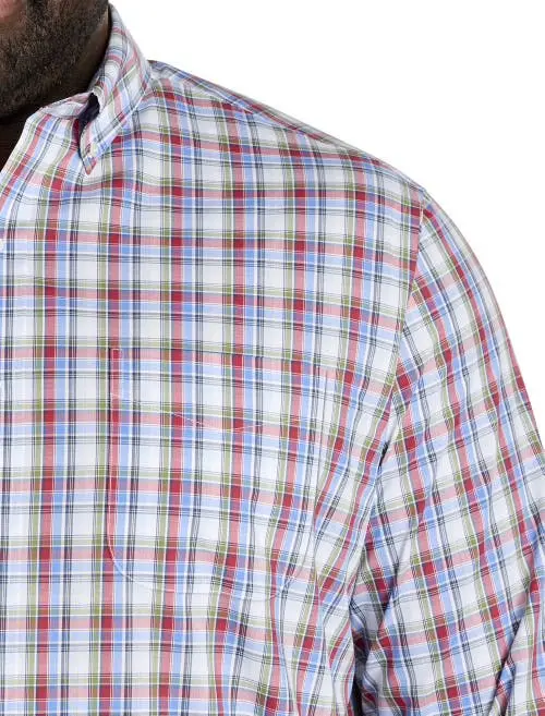 OAK HILL BY DXL Big & Tall Medium Plaid Performance Sport Shirt - Multi