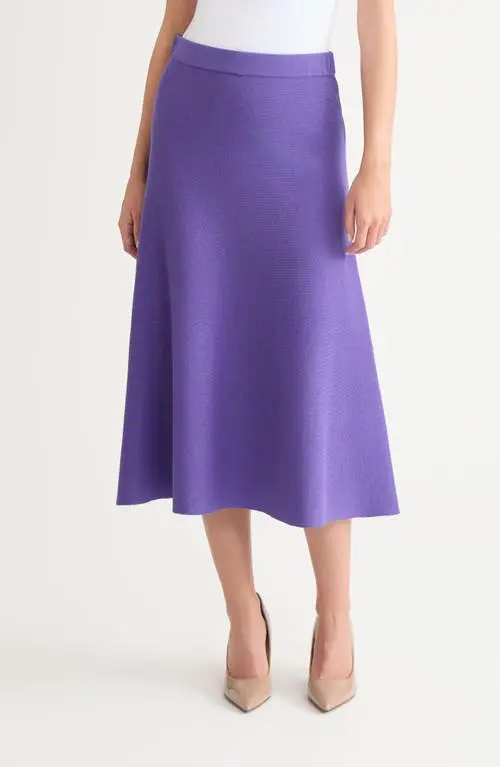 Misook Knit A-line Midi Skirt