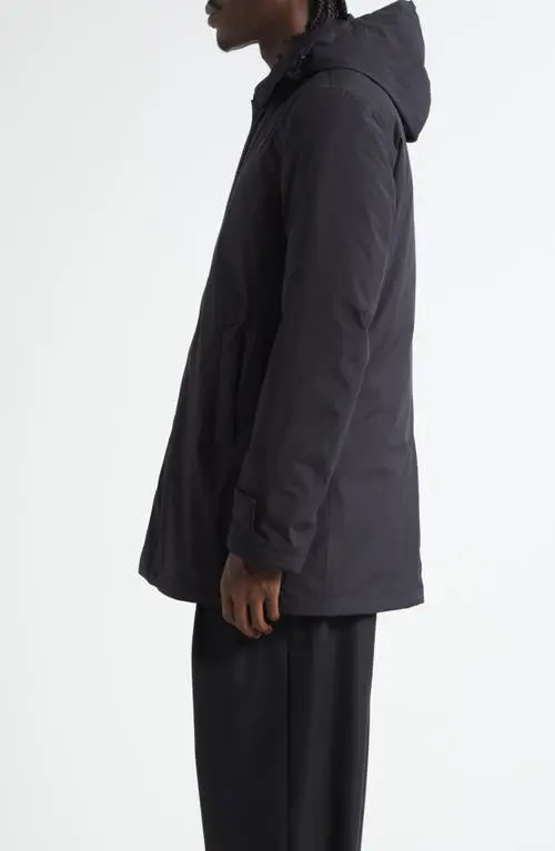 Herno Waterproof Hooded Raincoat - Black