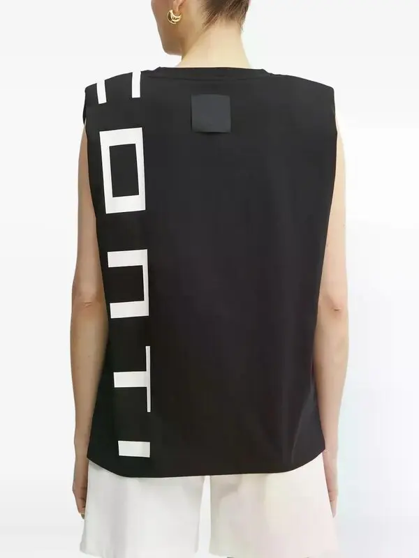 Liviana Conti Padded-shoulder Logo Top