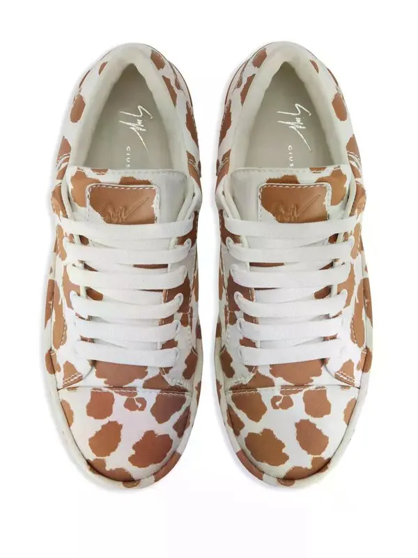 GIUSEPPE ZANOTTI Gz City Cow-print Sneakers - Brown