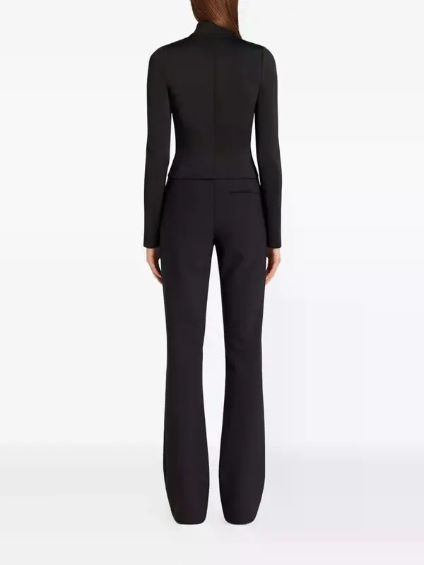 COURREGES Cropped Zip-up Jacket - Black