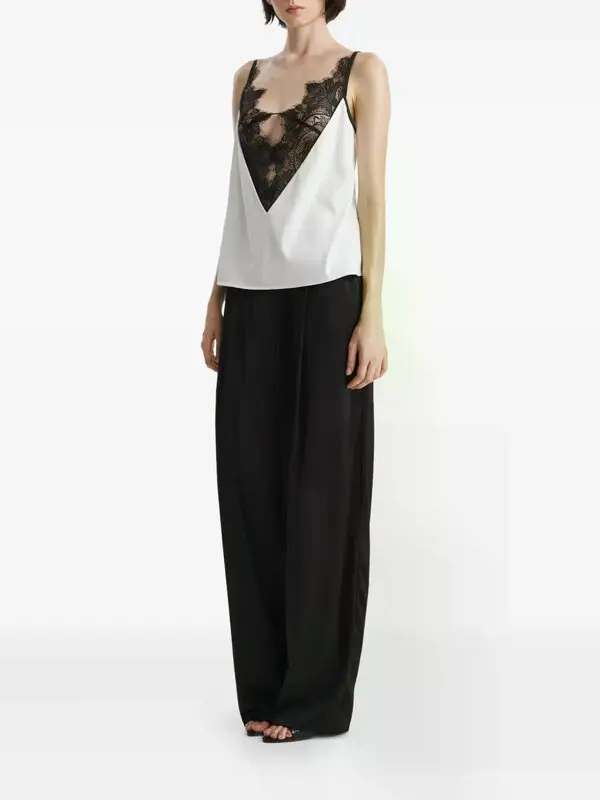 2310 STUDIO Lace-insert Top - White