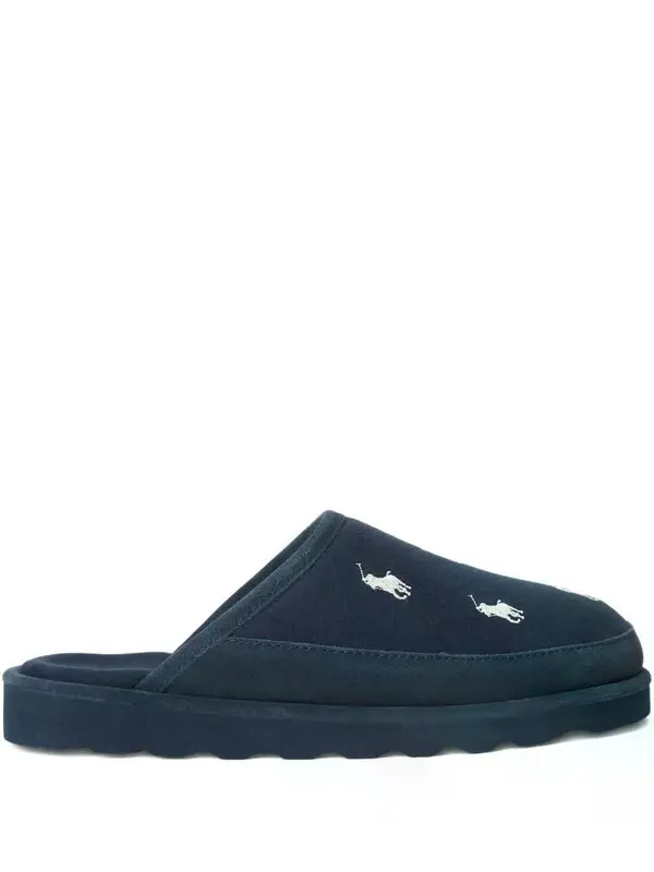Polo Ralph Lauren Embroidered Cotton Slippers